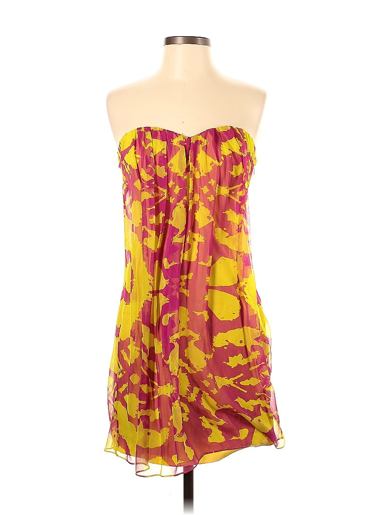 Jay Godfrey 100% Silk Tie-dye Yellow Casual Dress Size 4 - 80% off ...