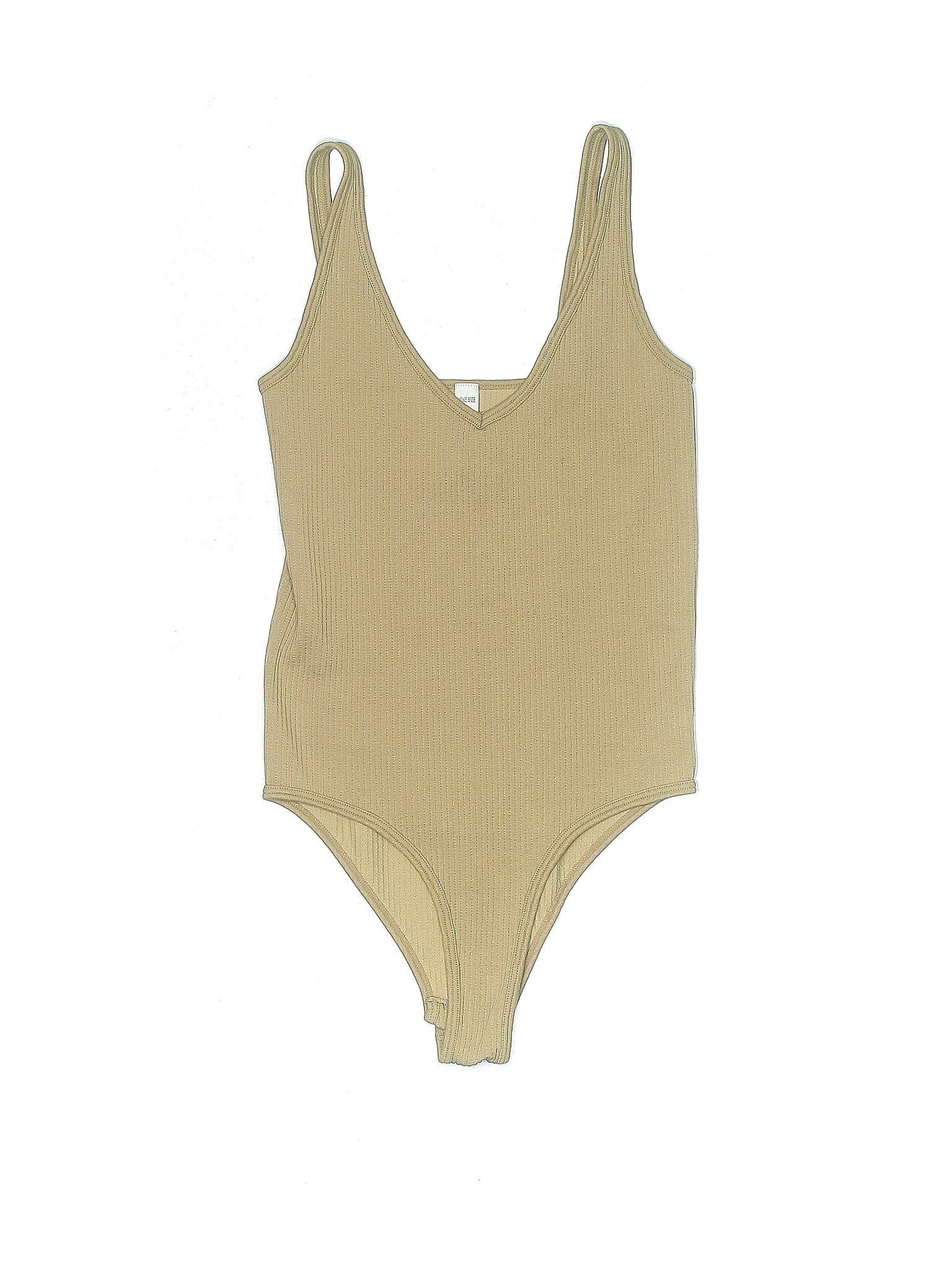 Aura Solid Tan Bodysuit One Size - 58% off | ThredUp