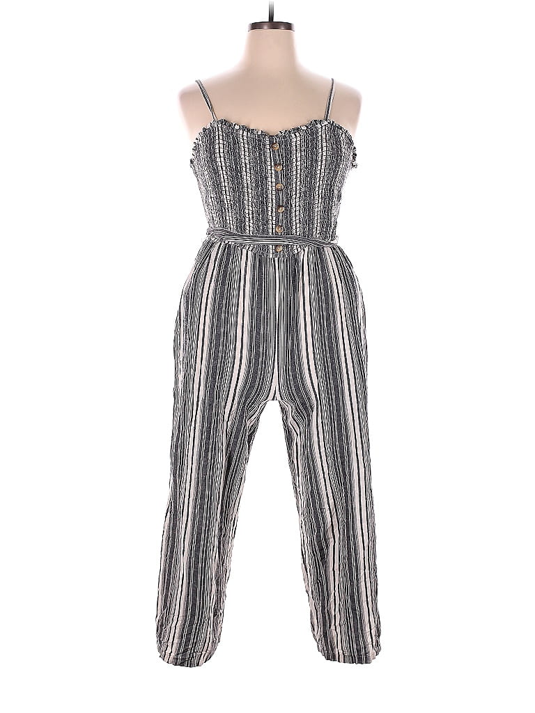 Derek Heart Stripes Multi Color Gray Jumpsuit Size 2X (Plus) - 34% off ...