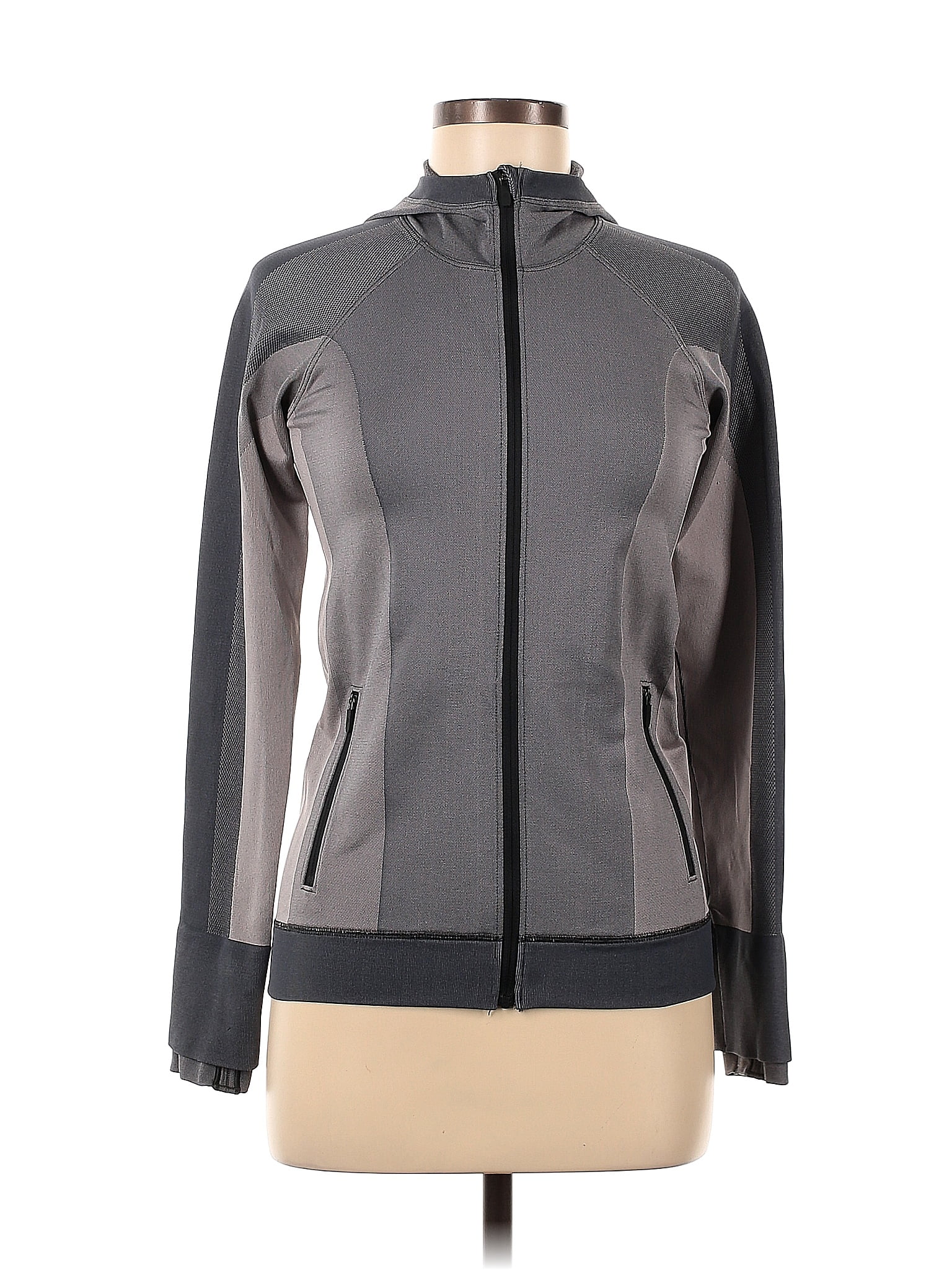 Lululemon Athletica Color Block Solid Gray Track Jacket Size 6 - 58% ...