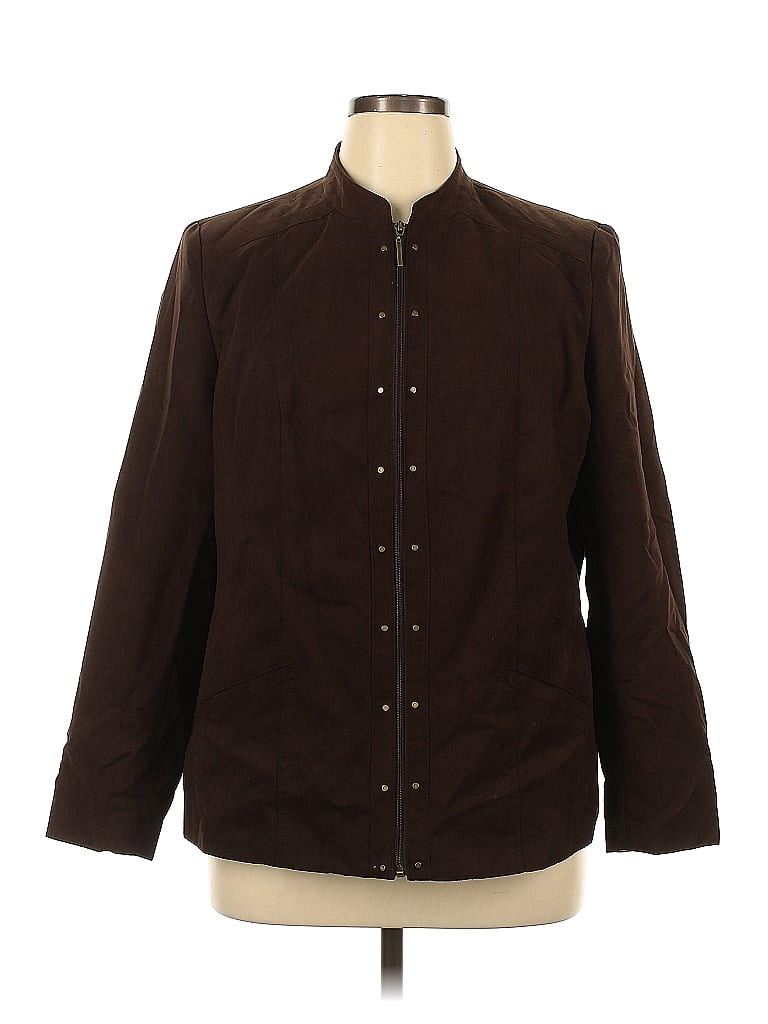 Allison Daley 100% Polyester Brown Jacket Size 16 - 56% off | ThredUp