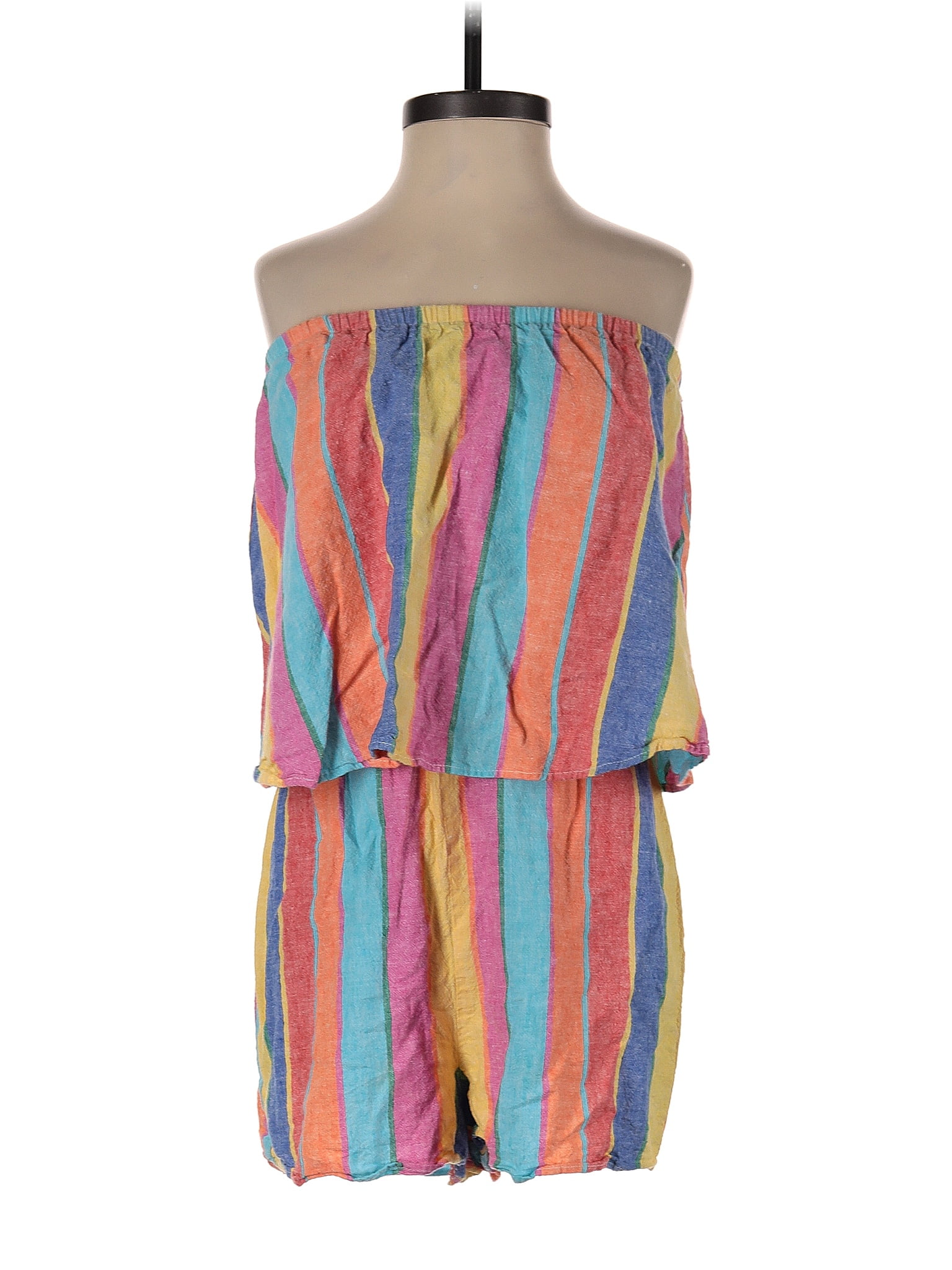 Show Me Your Mumu Stripes Multi Color Blue Romper Size XS - 74% off ...
