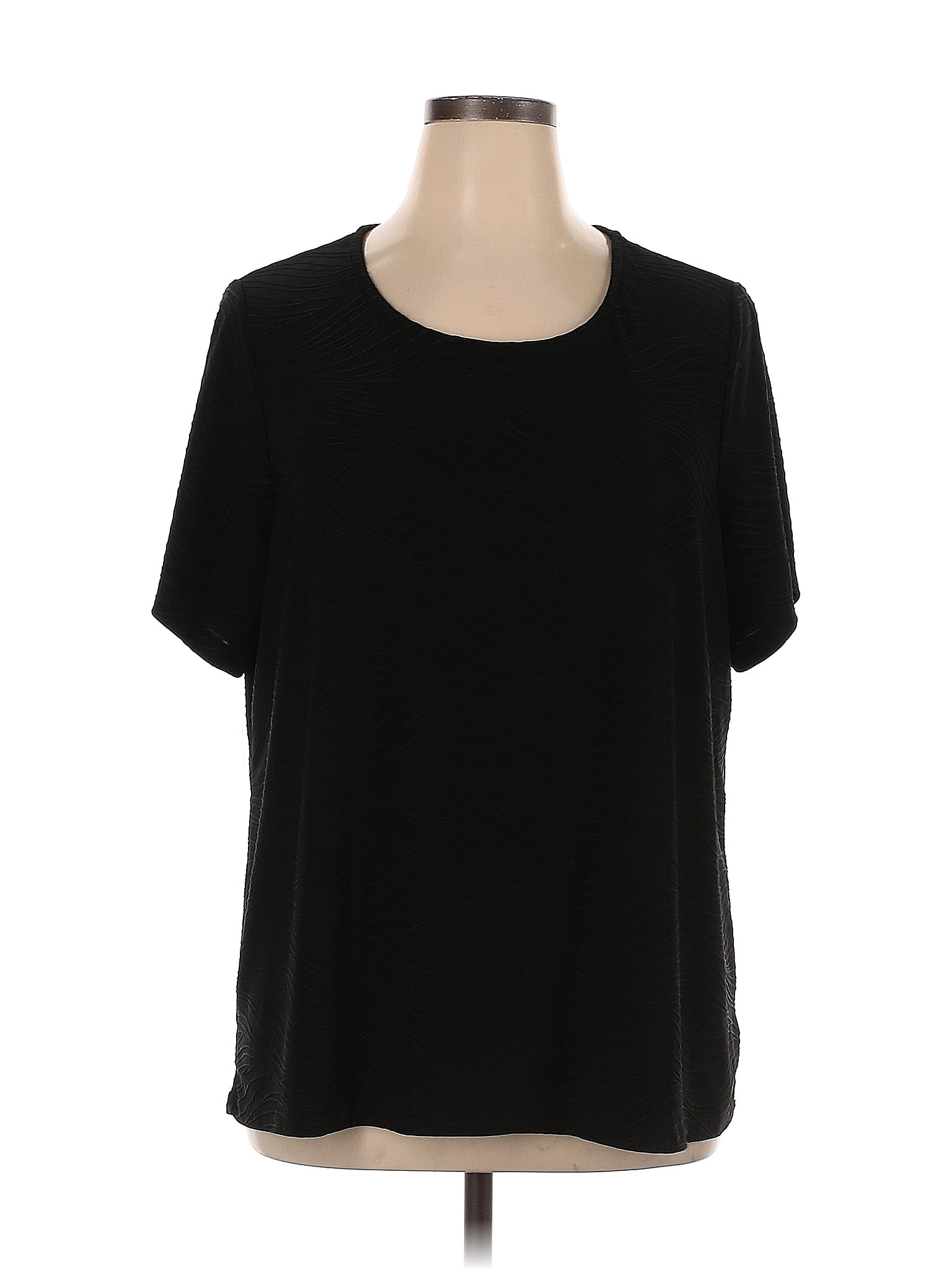 JM Collection Black Short Sleeve T-Shirt Size 3X (Plus) - 48% off | ThredUp