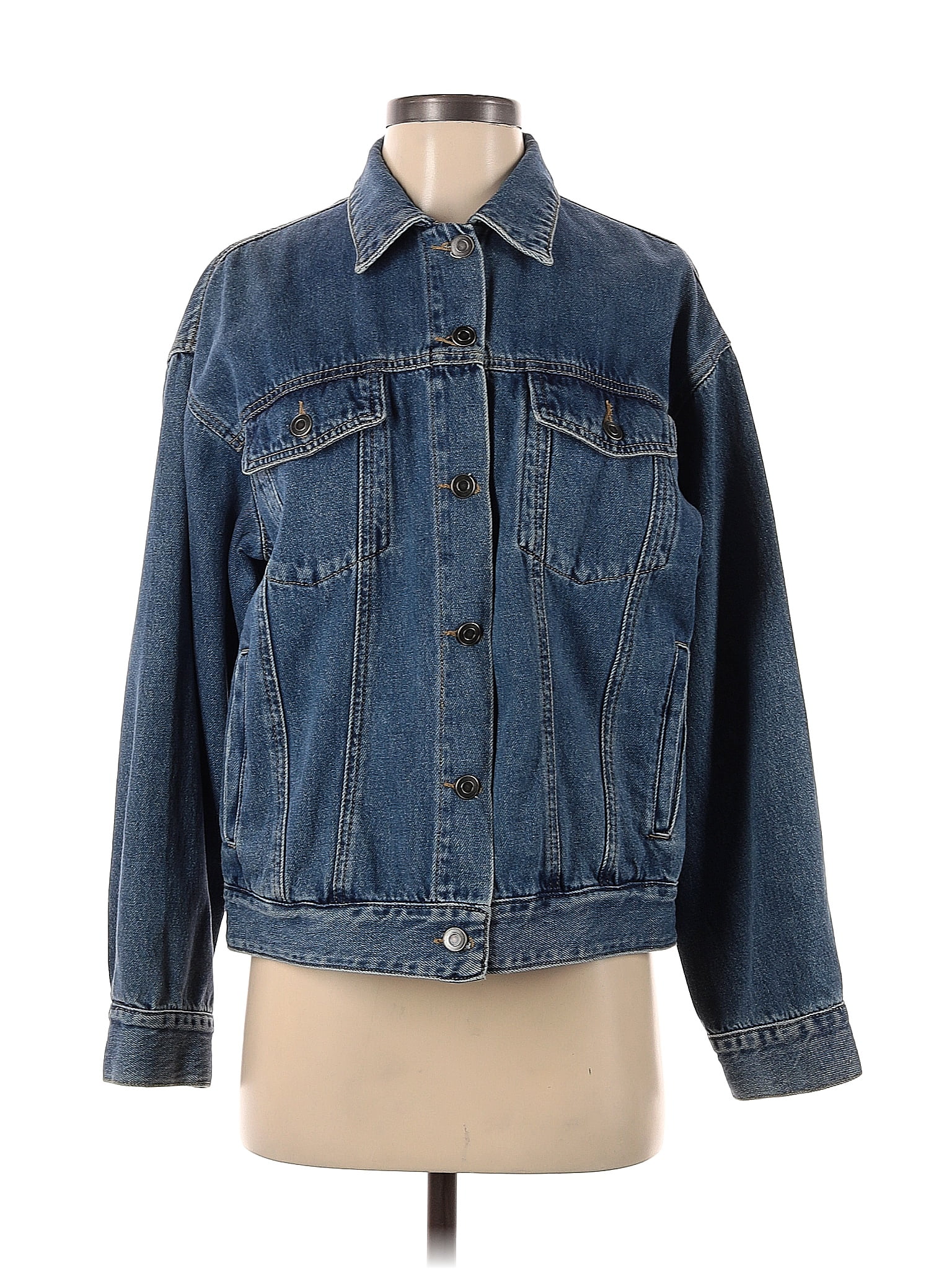 L.T.J. Letters to Juliet 100% Cotton Solid Blue Denim Jacket Size S ...