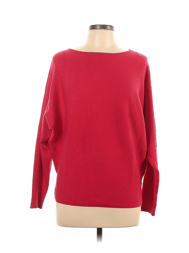 Cyrus Color Block Solid Red Pullover Sweater Size L - 43% off | ThredUp