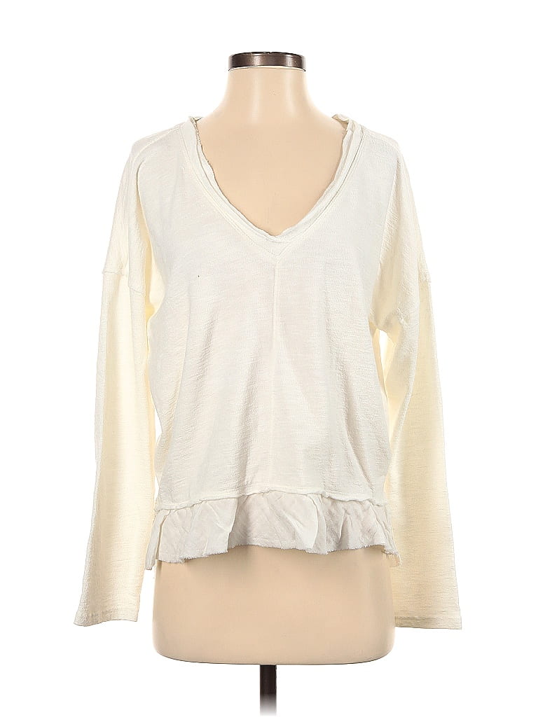 Pilcro 100 Cotton Ivory Long Sleeve Blouse Size S 73 Off Thredup