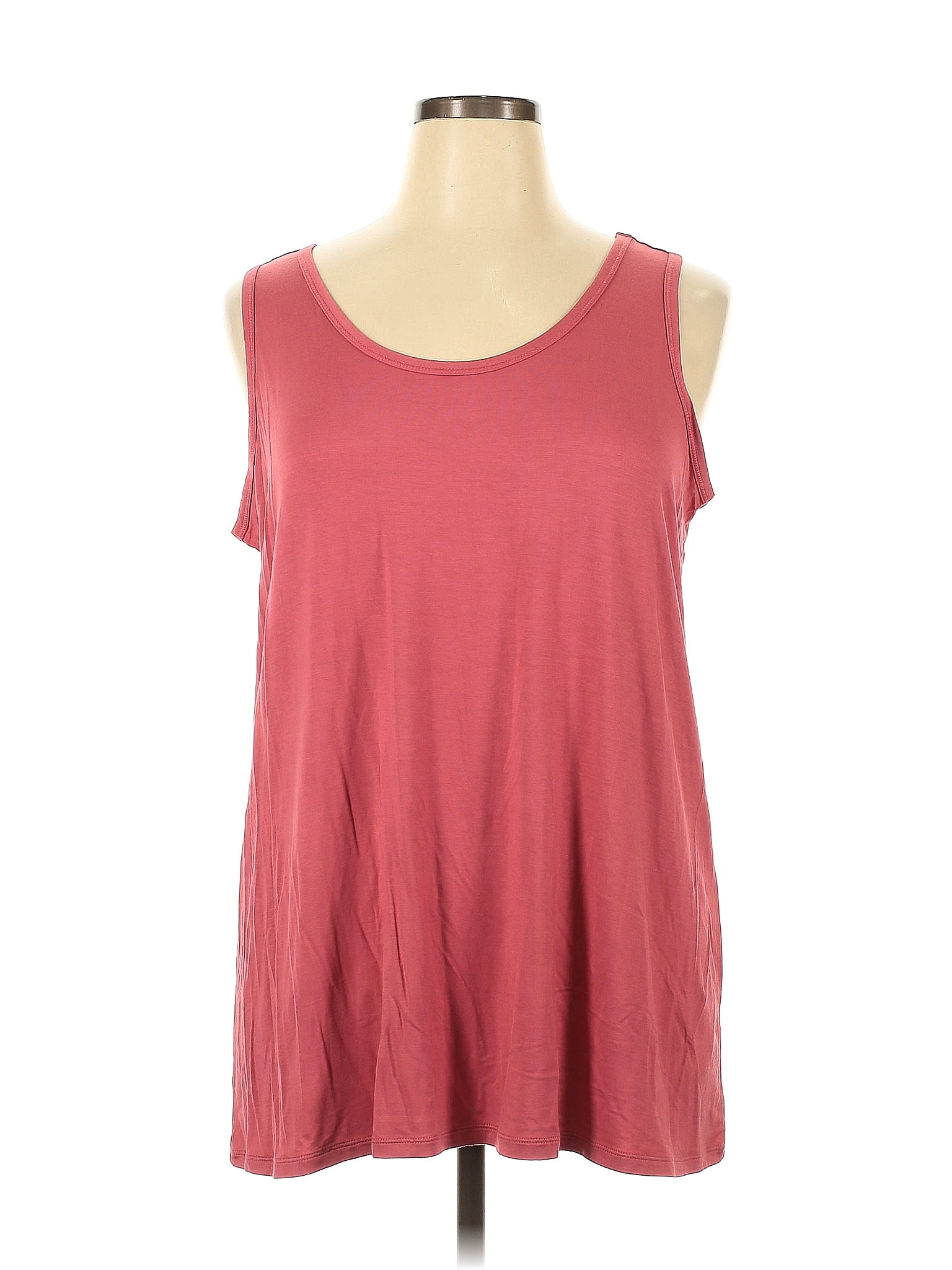Logo Layers Solid Pink Tank Top Size XL - 55% off | ThredUp