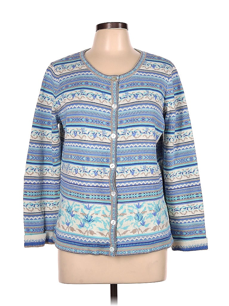 Appleseeds 100% Cotton Blue Cardigan Size L - 56% off | ThredUp