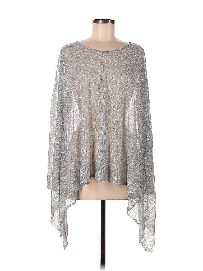 Kerisma Solid Gray Silver Poncho Size L - 66% off | ThredUp