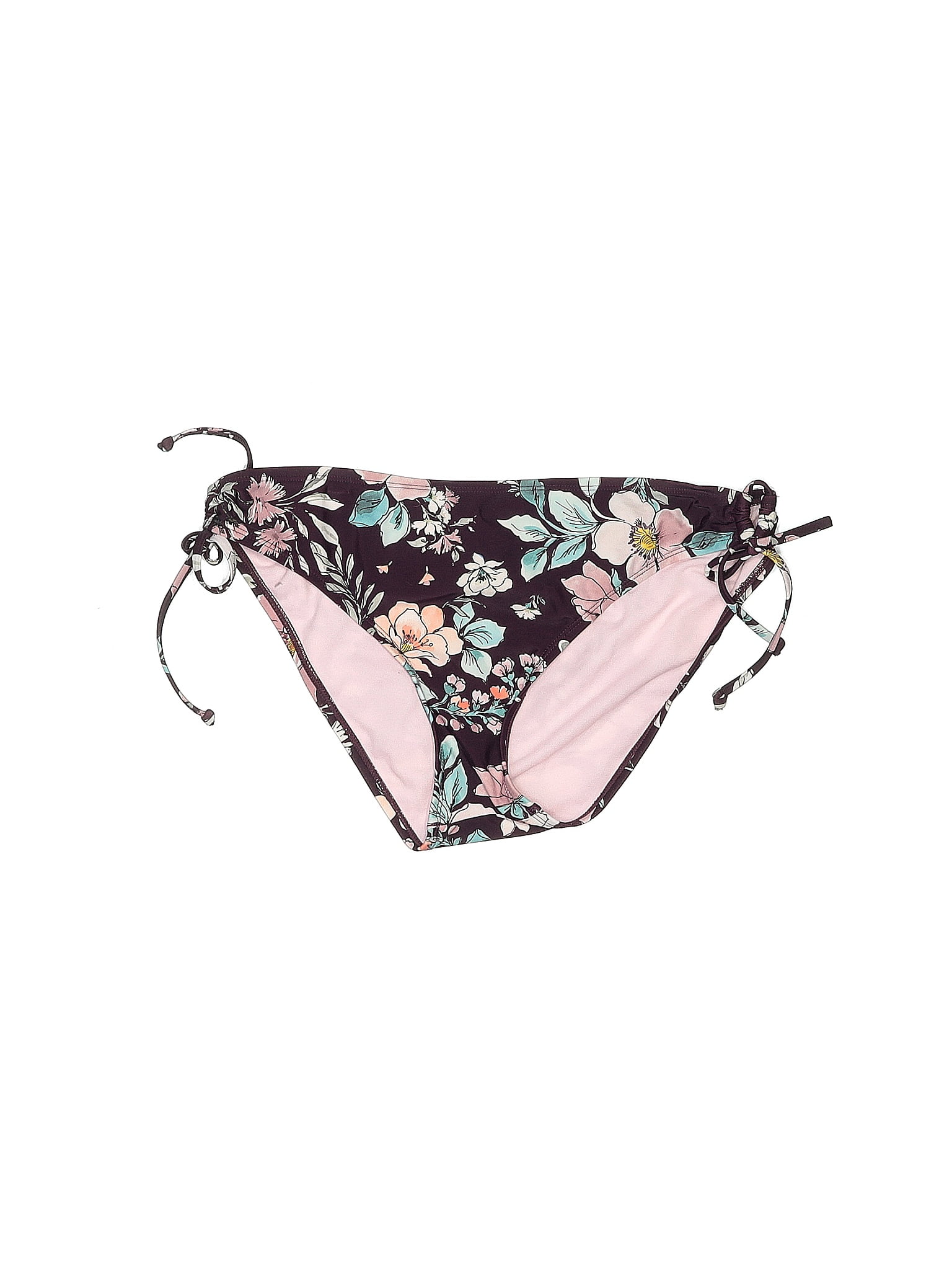 Kona Sol Floral Purple Swimsuit Bottoms Size L 36 Off Thredup