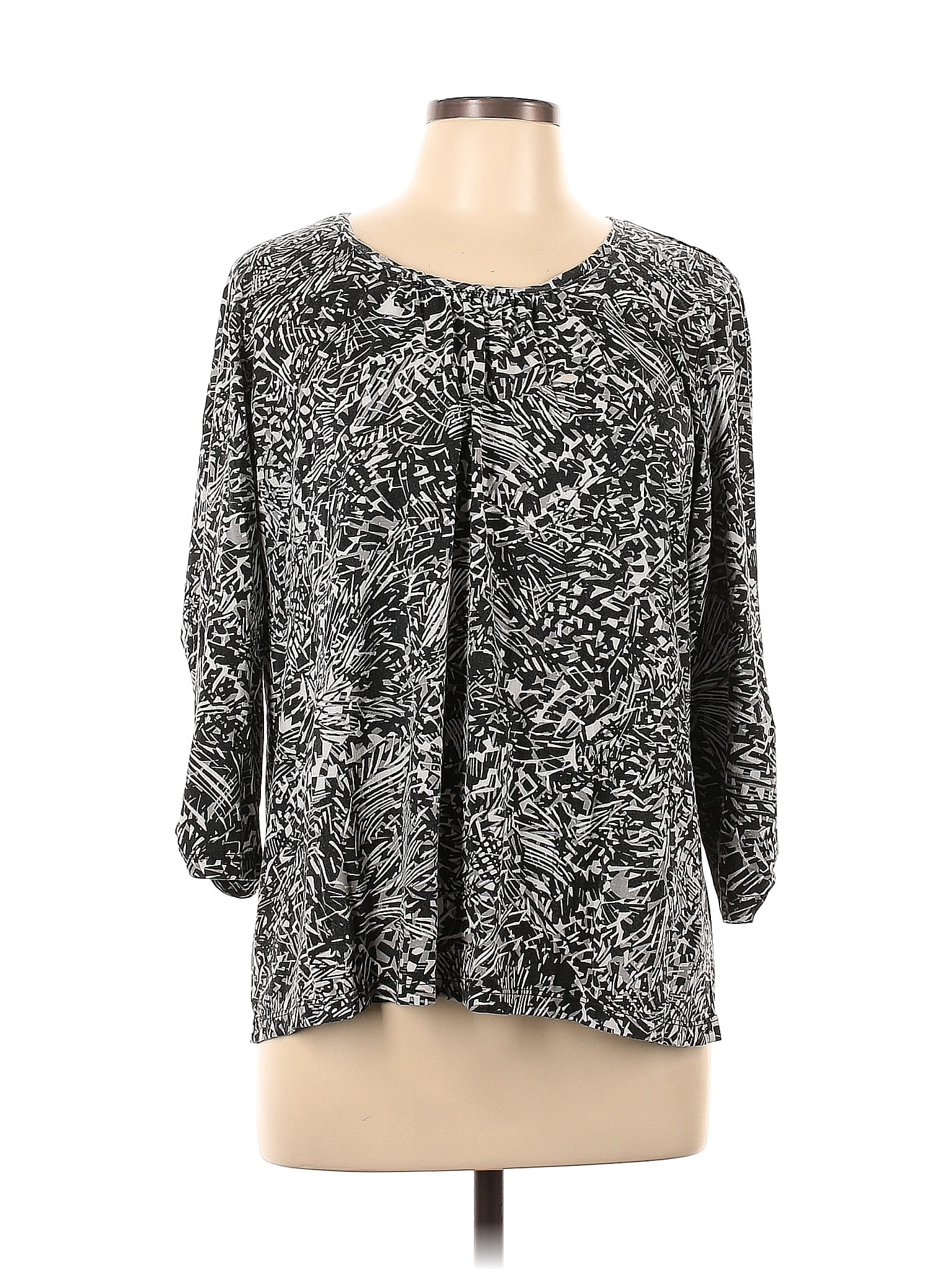 Weekends by Chico's 100% Modal Gray Long Sleeve Top Size Lg (2) - 68% ...