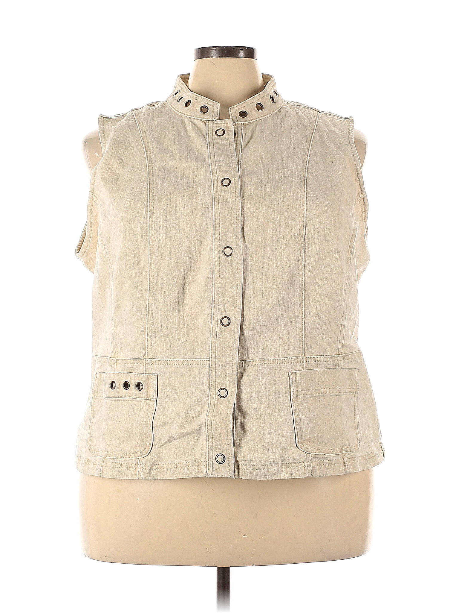 Cj Banks Ivory Denim Jacket Size 3X (Plus) - 65% off | ThredUp