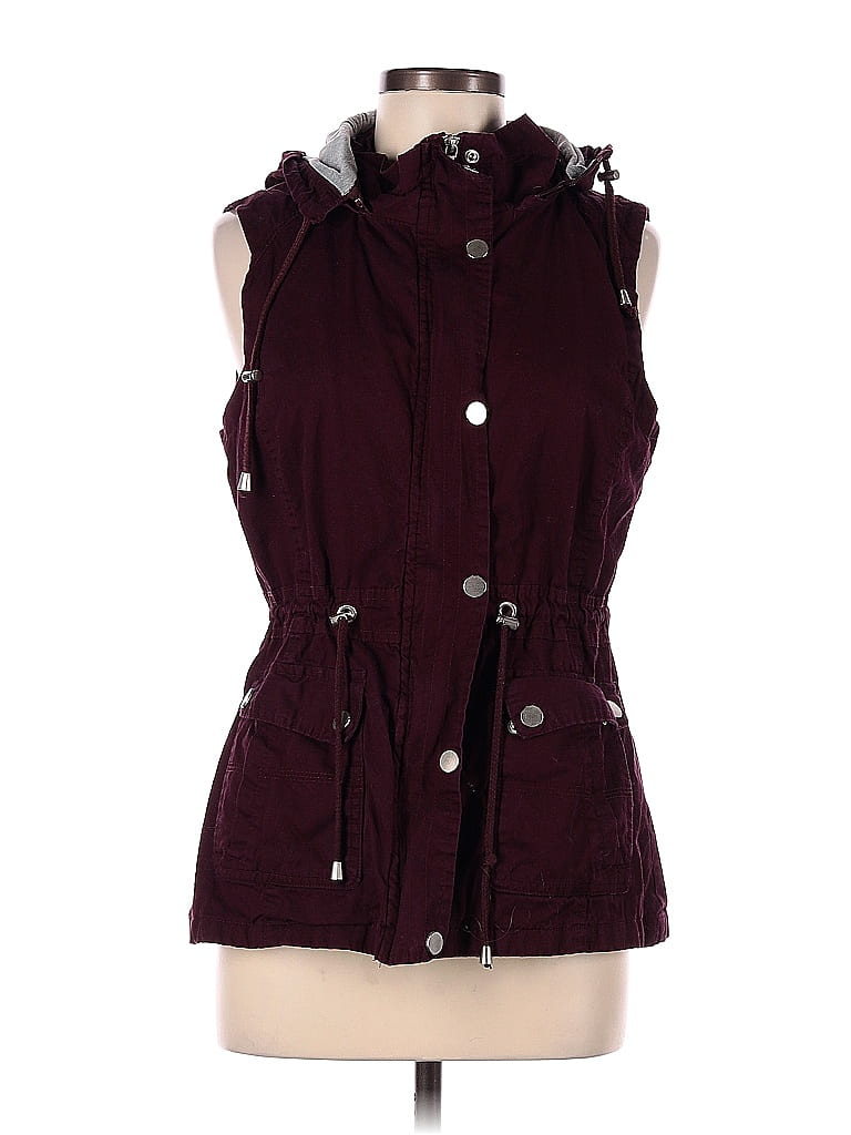 YMI 100% Cotton Solid Burgundy Vest Size M - 58% off | ThredUp