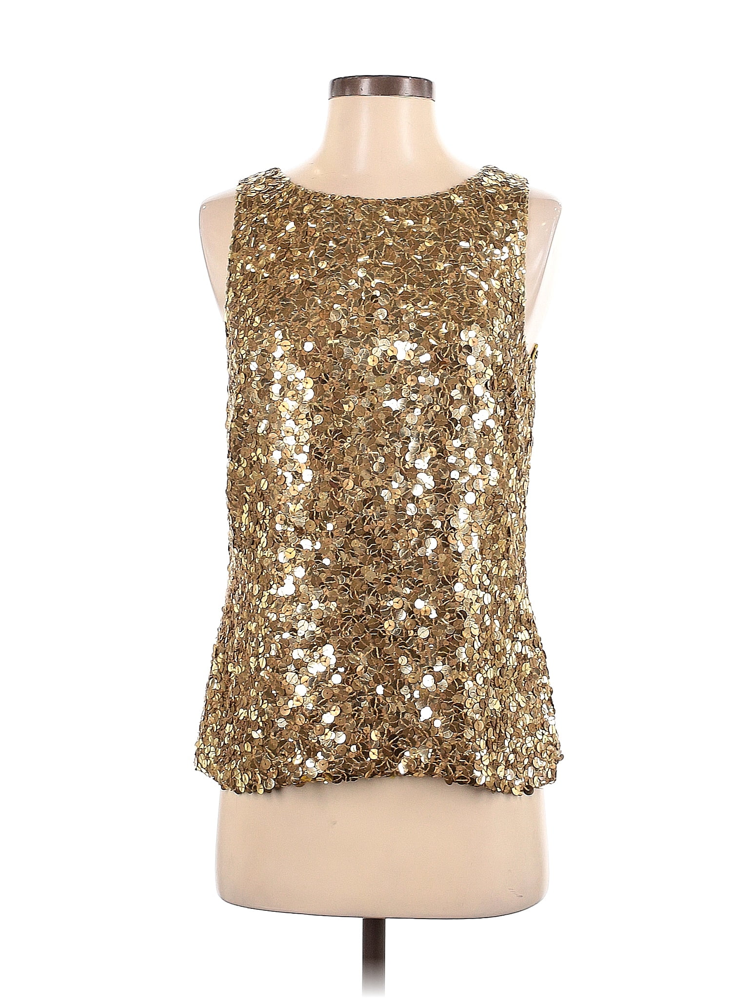 Ralph Lauren Black Label 100% Silk Gold Sleeveless Silk Top Size 4 - 84% off | ThredUp