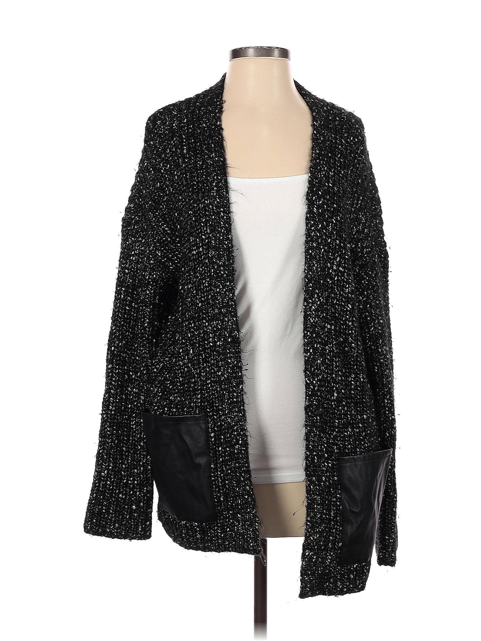 H By Halston Color Block Black Cardigan Size S - 77% off | ThredUp