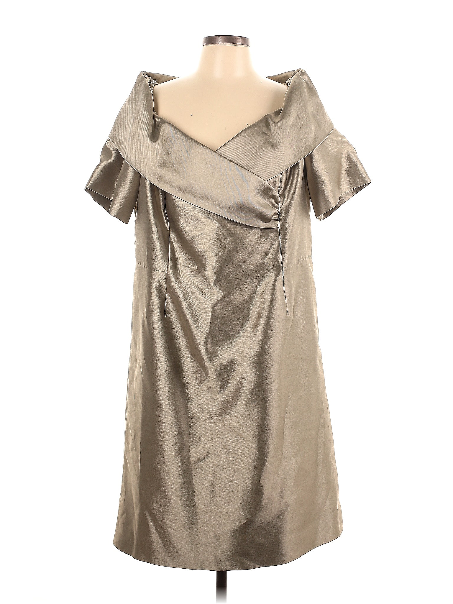 Catherine Regehr Solid Silver Cocktail Dress Size 10 - 12 - 89% off ...