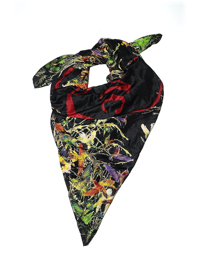 Alexander McQueen Floral Black Bird Print Scarf One Size - 47% off ...