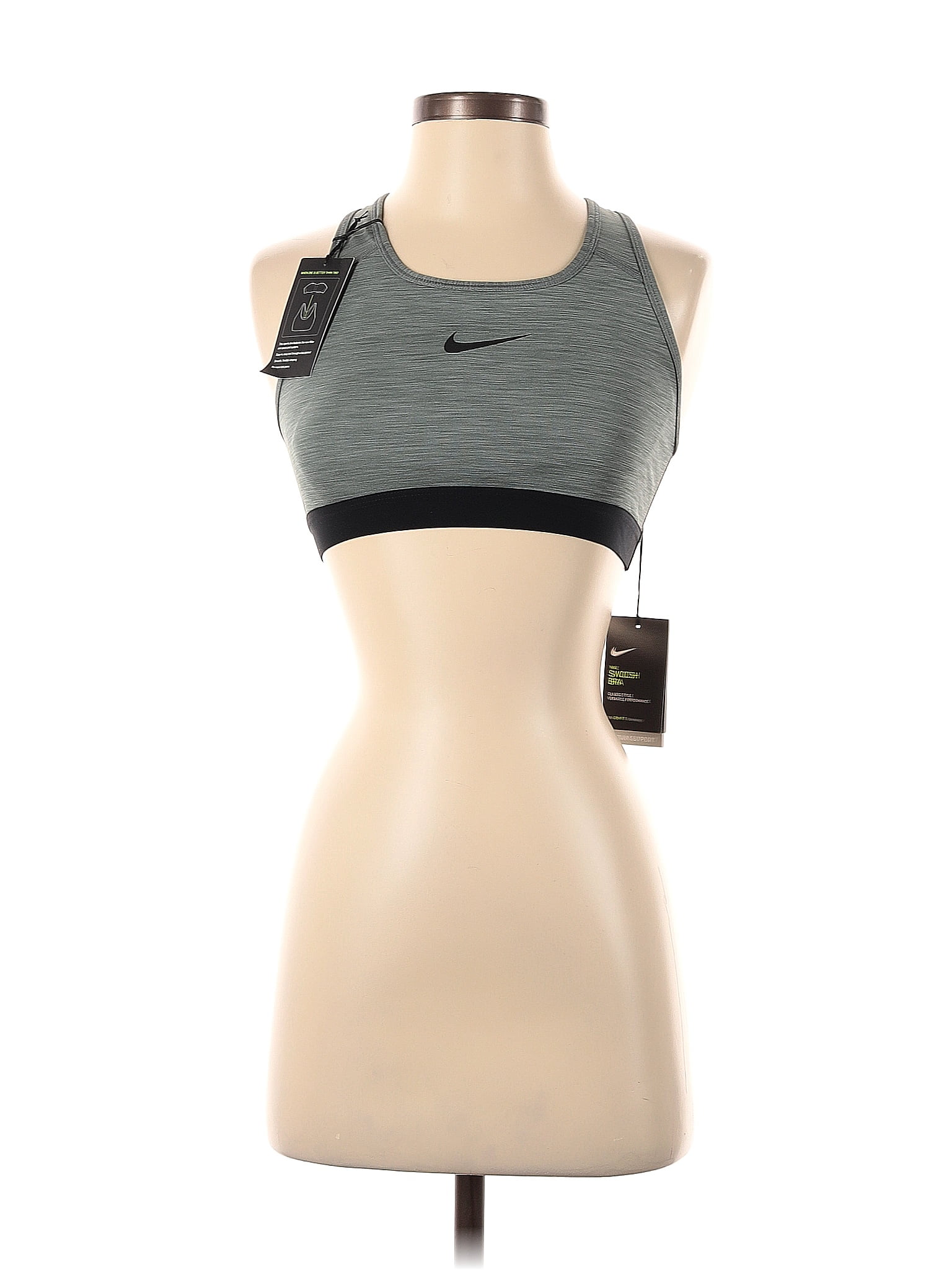 Nike Color Block Gray Sports Bra Size S - 50% off | ThredUp
