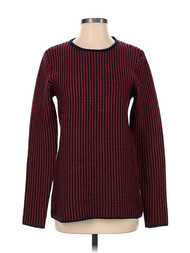 Derek Lam 100% Merino Wool Color Block Stripes Maroon Red Wool Pullover Sweater Size S - 81% off ...