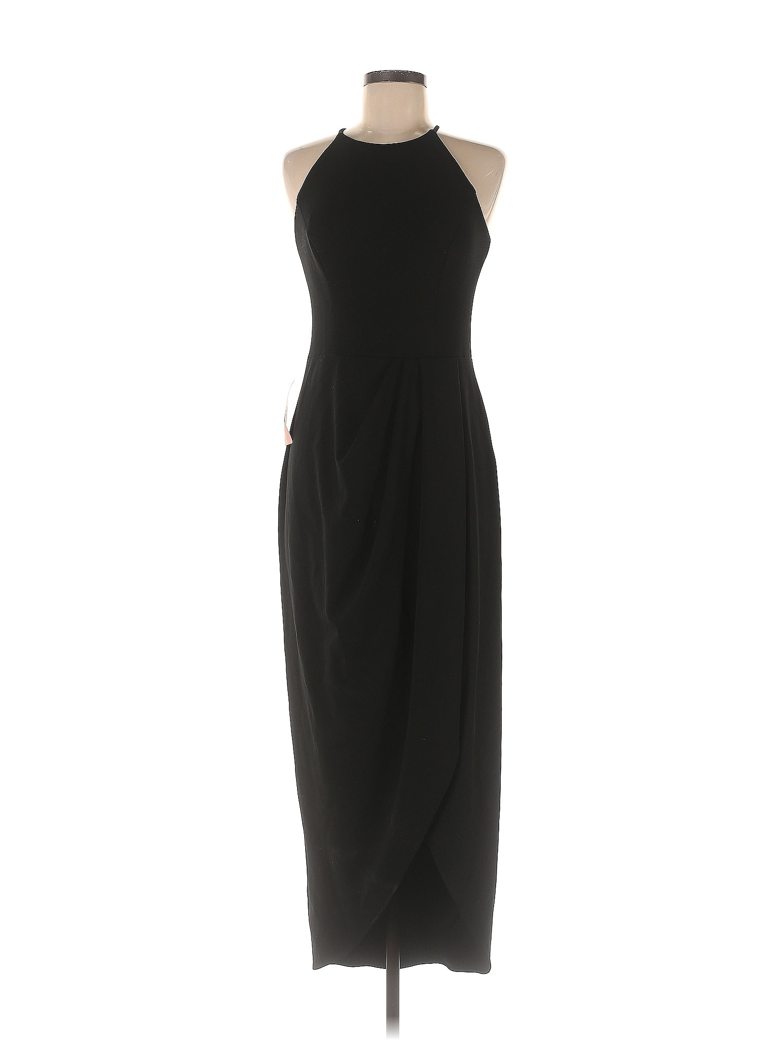 Bhldn 100 Polyester Solid Black Cocktail Dress Size 6 71 Off Thredup