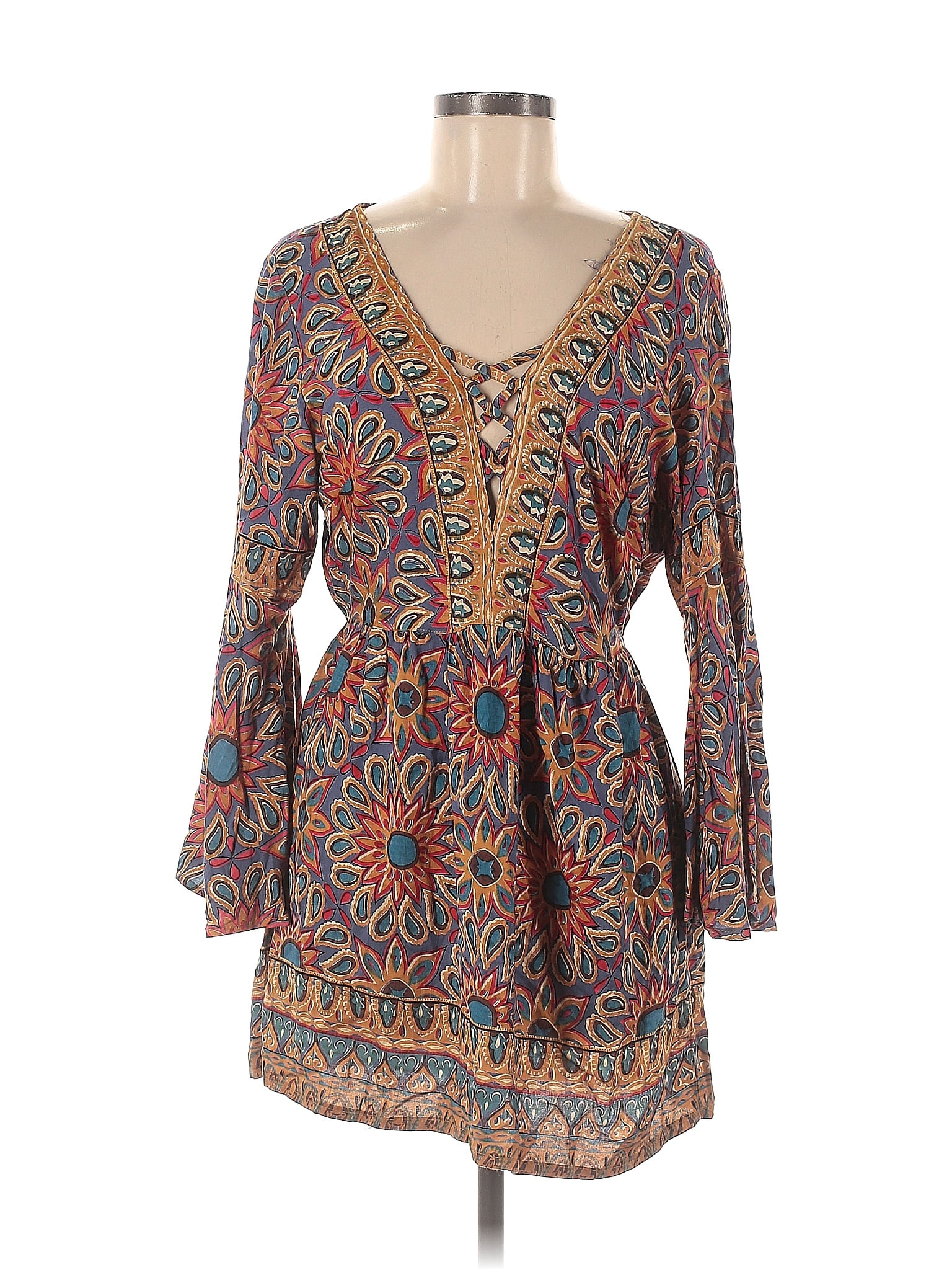 Angie 100% Rayon Blue Casual Dress Size M - 54% off | ThredUp