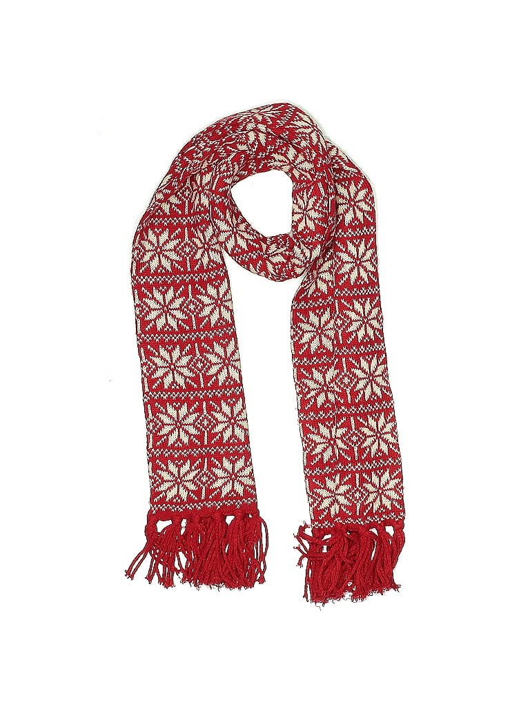 J.Crew Factory Store 100% Acrylic Fair Isle Red Scarf One Size - 68% ...