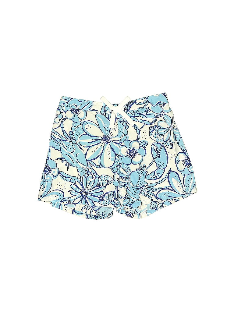 Lilly Pulitzer 100 Cotton Floral Blue Shorts Size 12 45 Off Thredup
