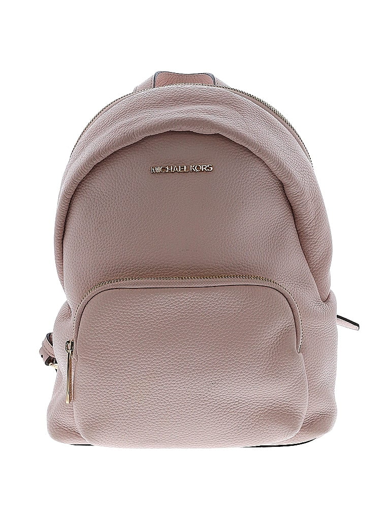 MICHAEL Michael Kors 100% Leather Graphic Solid Pink Leather Backpack ...