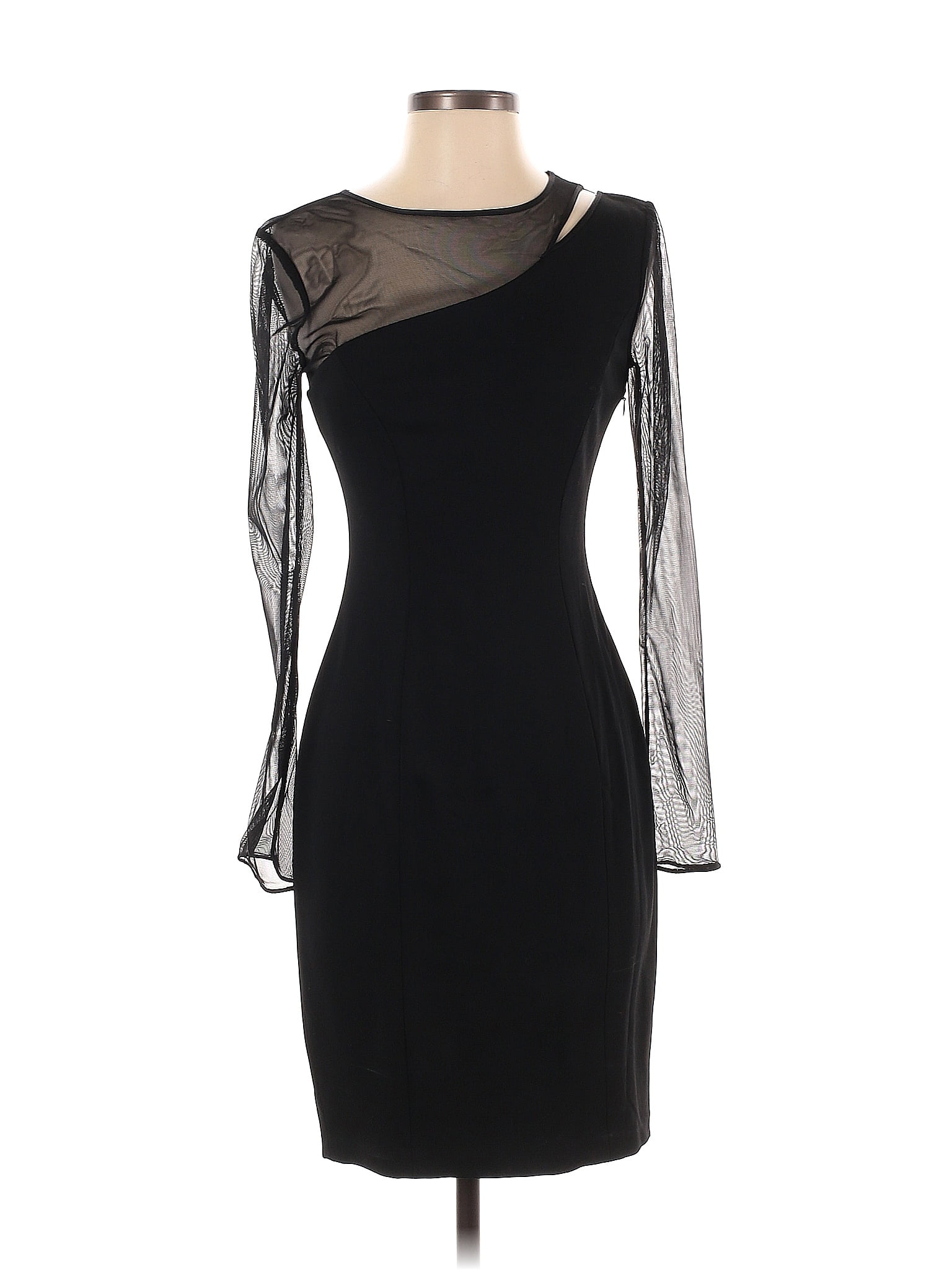 Cache Solid Black Cocktail Dress Size 2 - 61% off | ThredUp