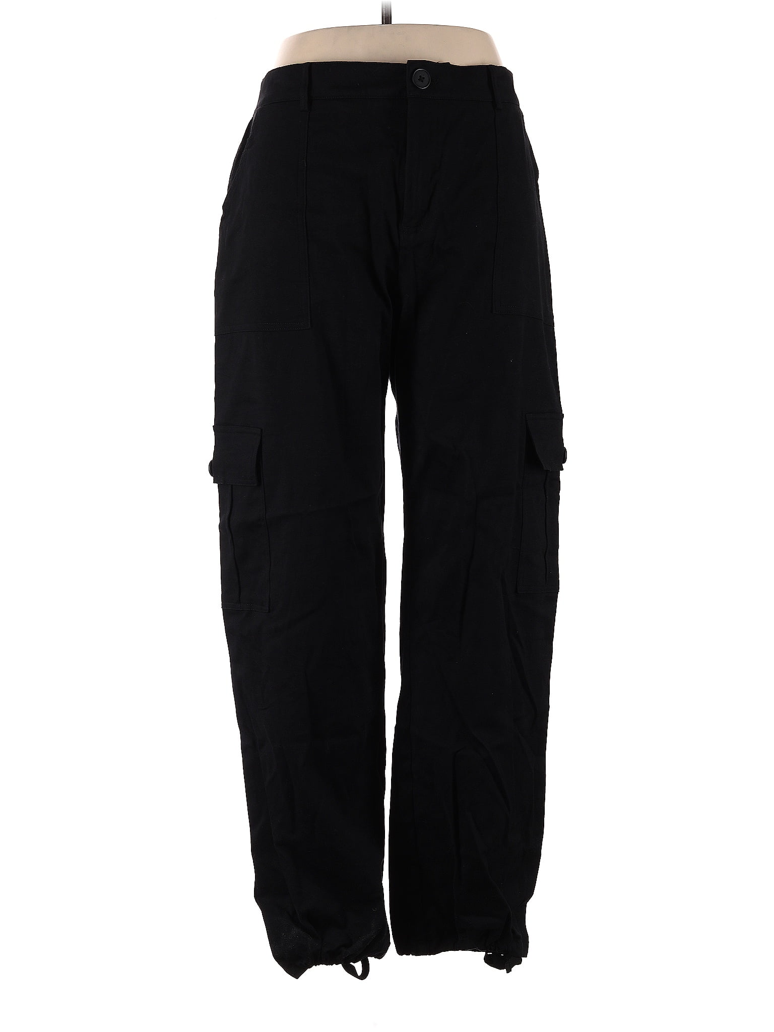Assorted Brands Solid Black Cargo Pants Size Xl 51 Off Thredup