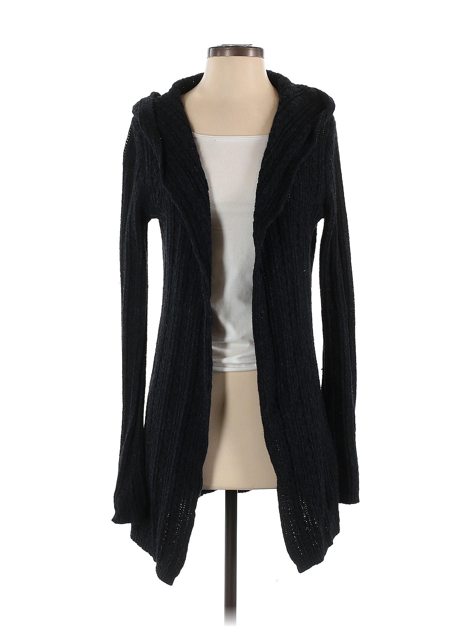 Cabi Color Block Solid Black Cardigan Size S 70 Off Thredup