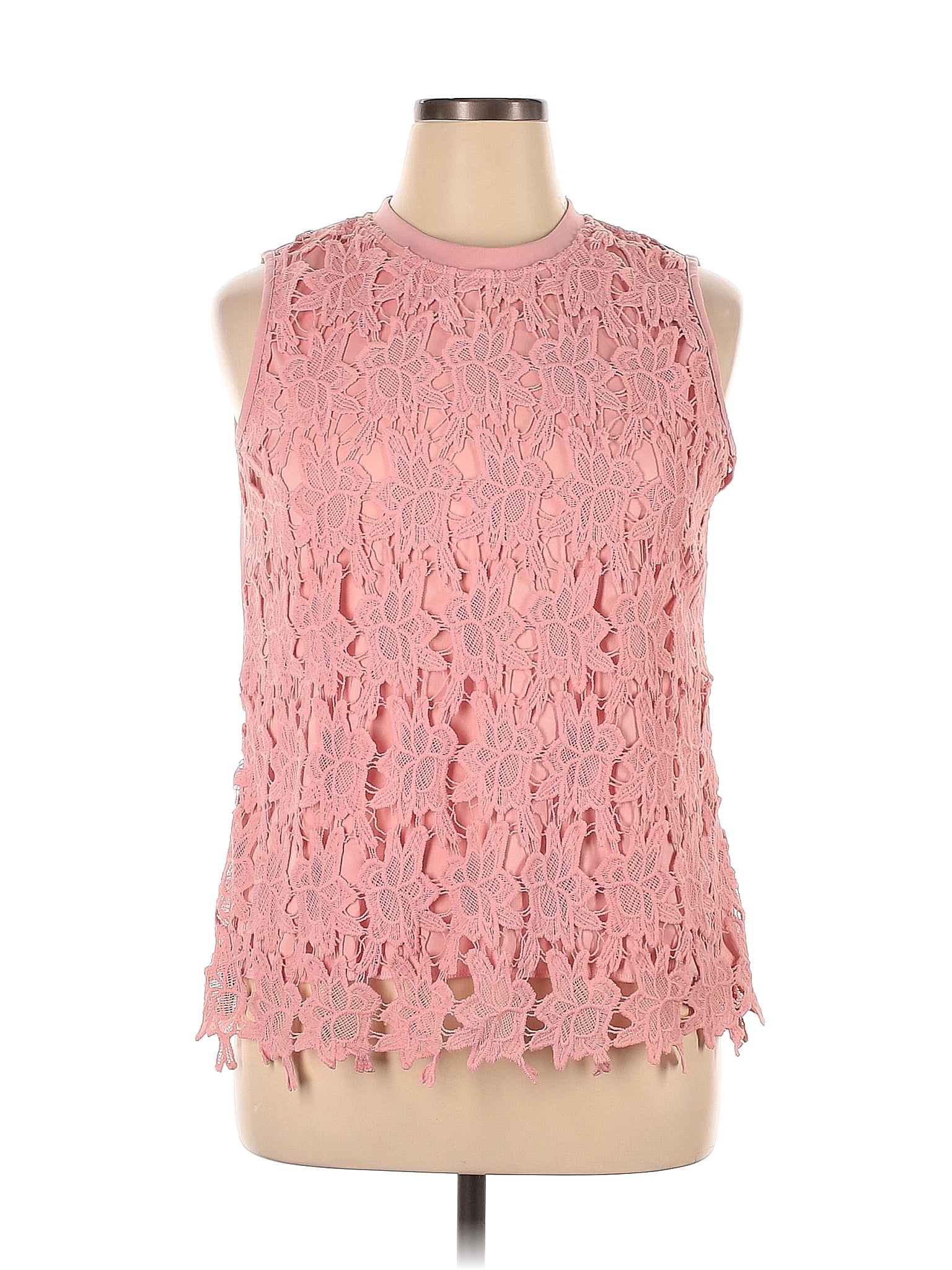 Simply Irresistible Floral Pink Sleeveless Blouse Size Xl 72 Off