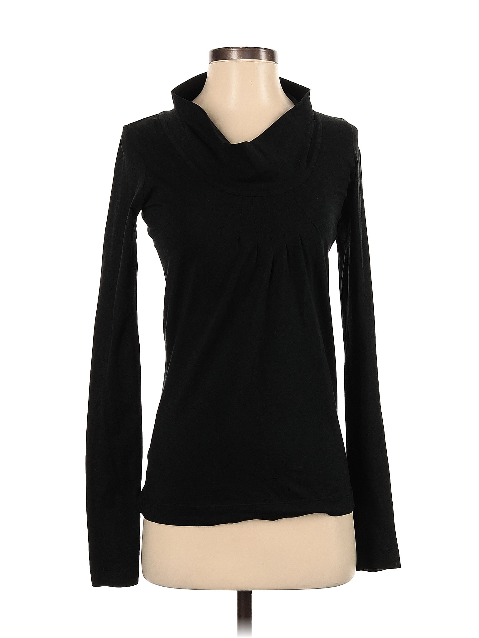 Theory Solid Black Long Sleeve Blouse Size S 82 Off Thredup