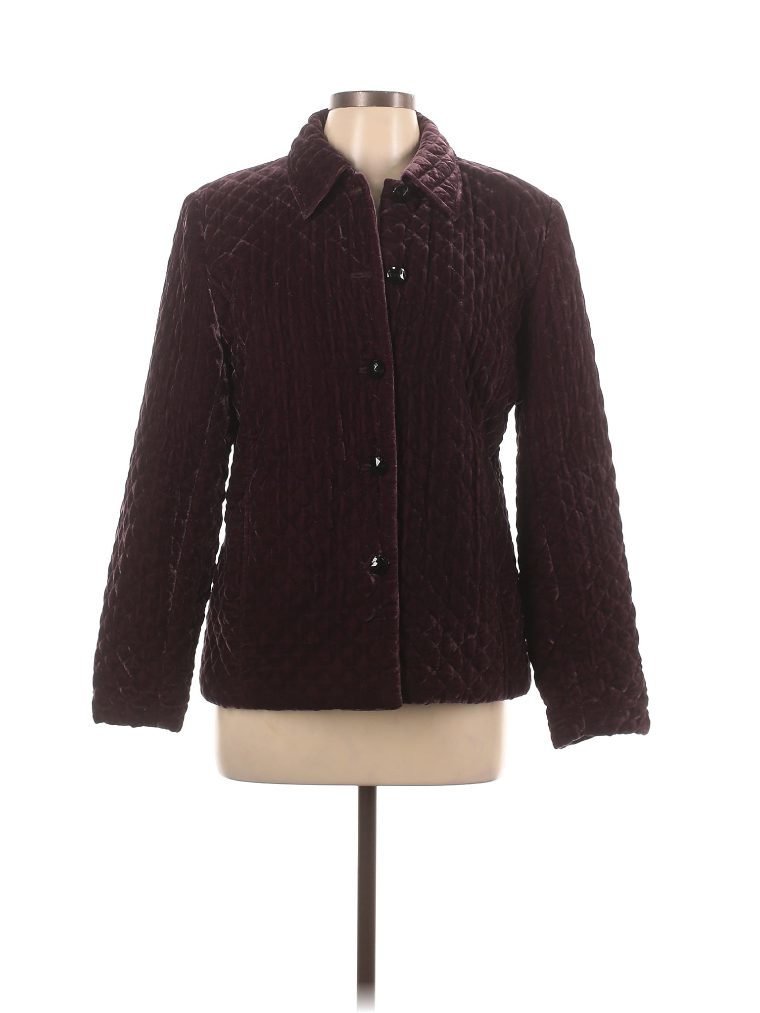 JM Collection Solid Brown Burgundy Coat Size 10 - 52% off | ThredUp