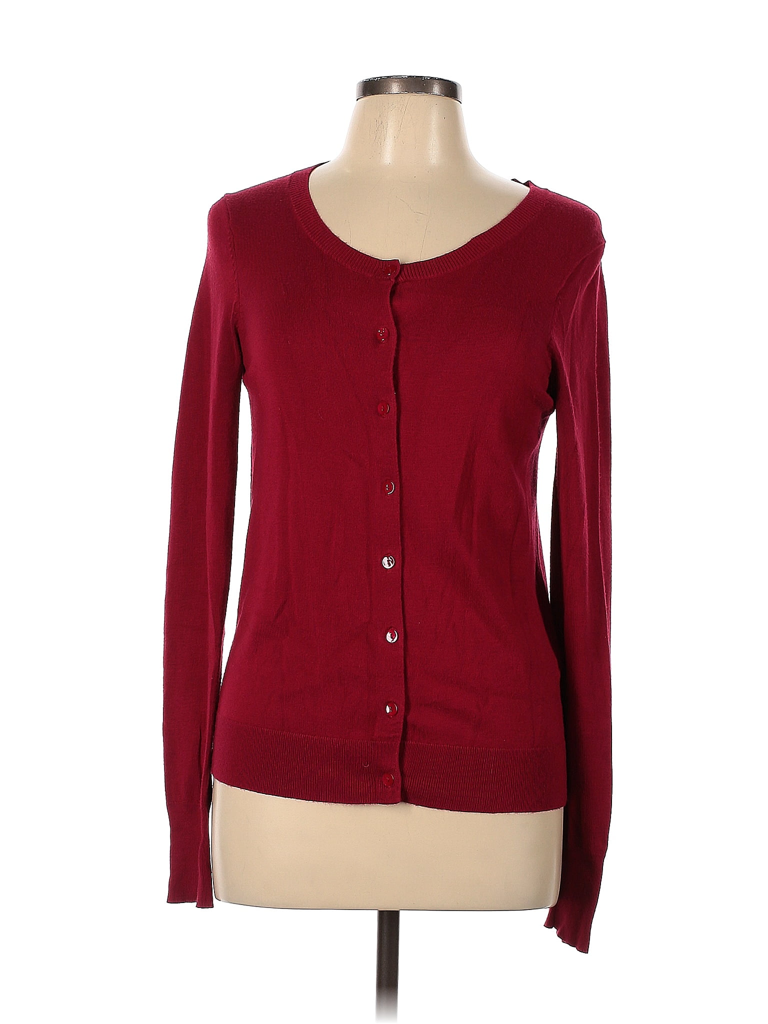 Express Solid Red Burgundy Cardigan Size L 78 Off Thredup