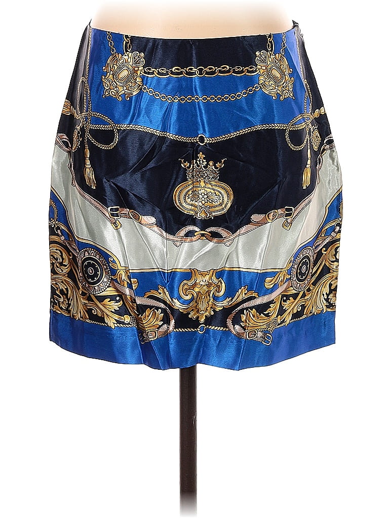 Andrea Behar Boston Proper 100% Acetate Baroque Print Graphic Blue ...