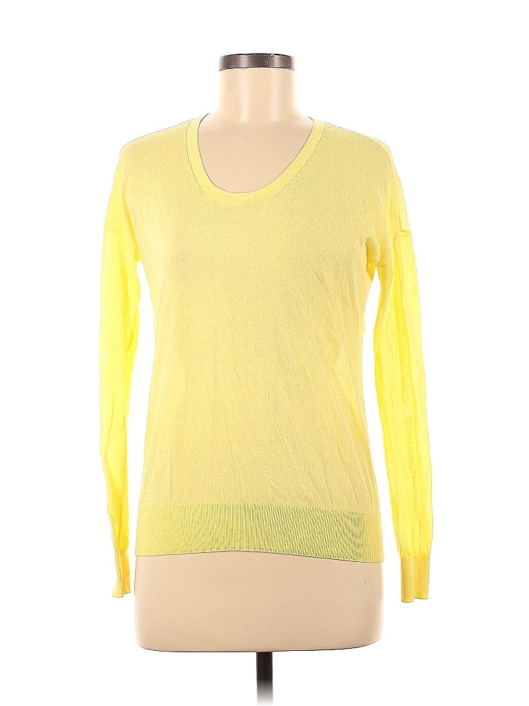 CAbi Color Block Solid Yellow Pullover Sweater Size XS - 76% off | ThredUp