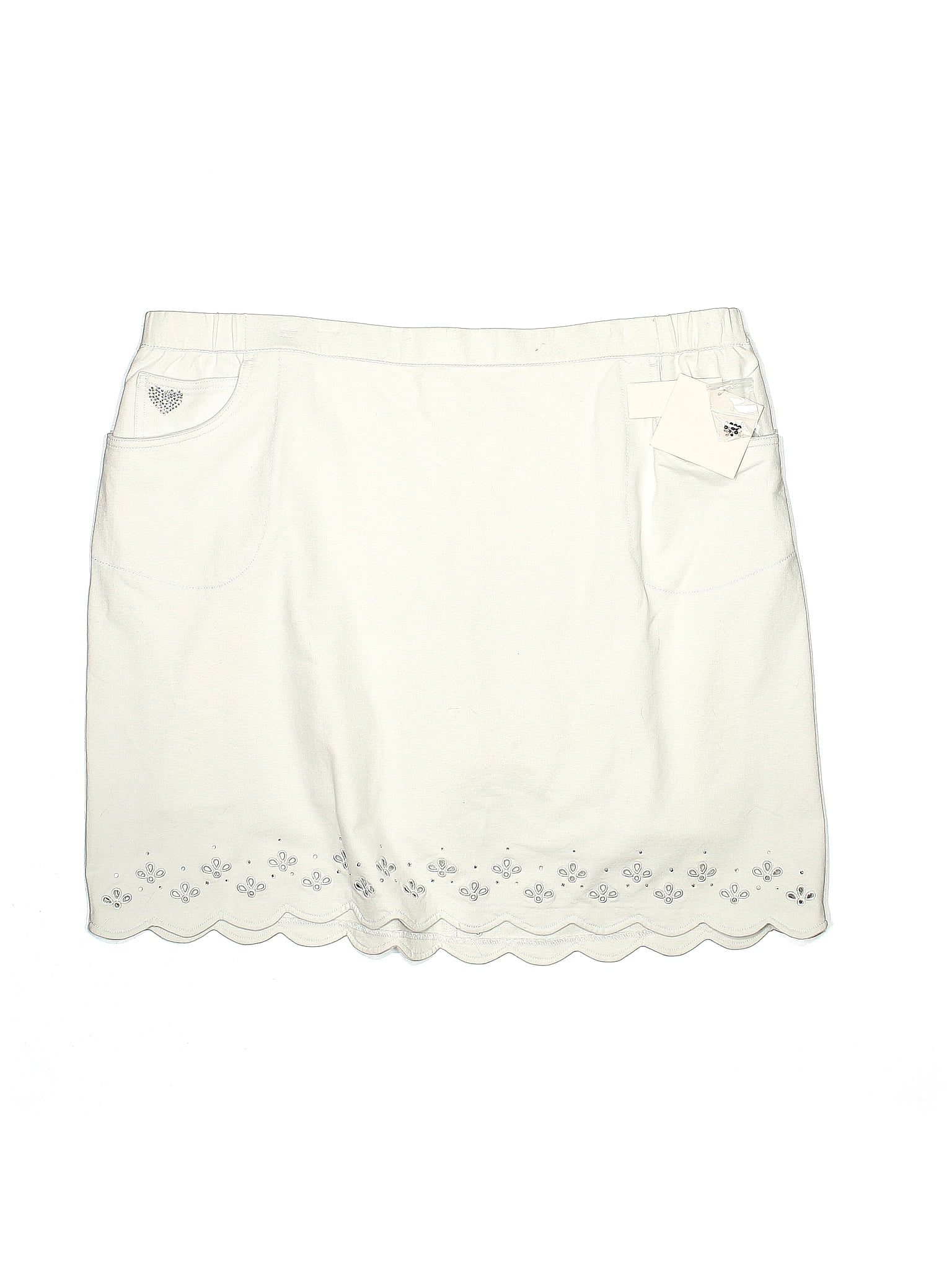 Dream Jeannes by Quacker Factory Solid Ivory Skort Size 2X (Plus) - 48% ...