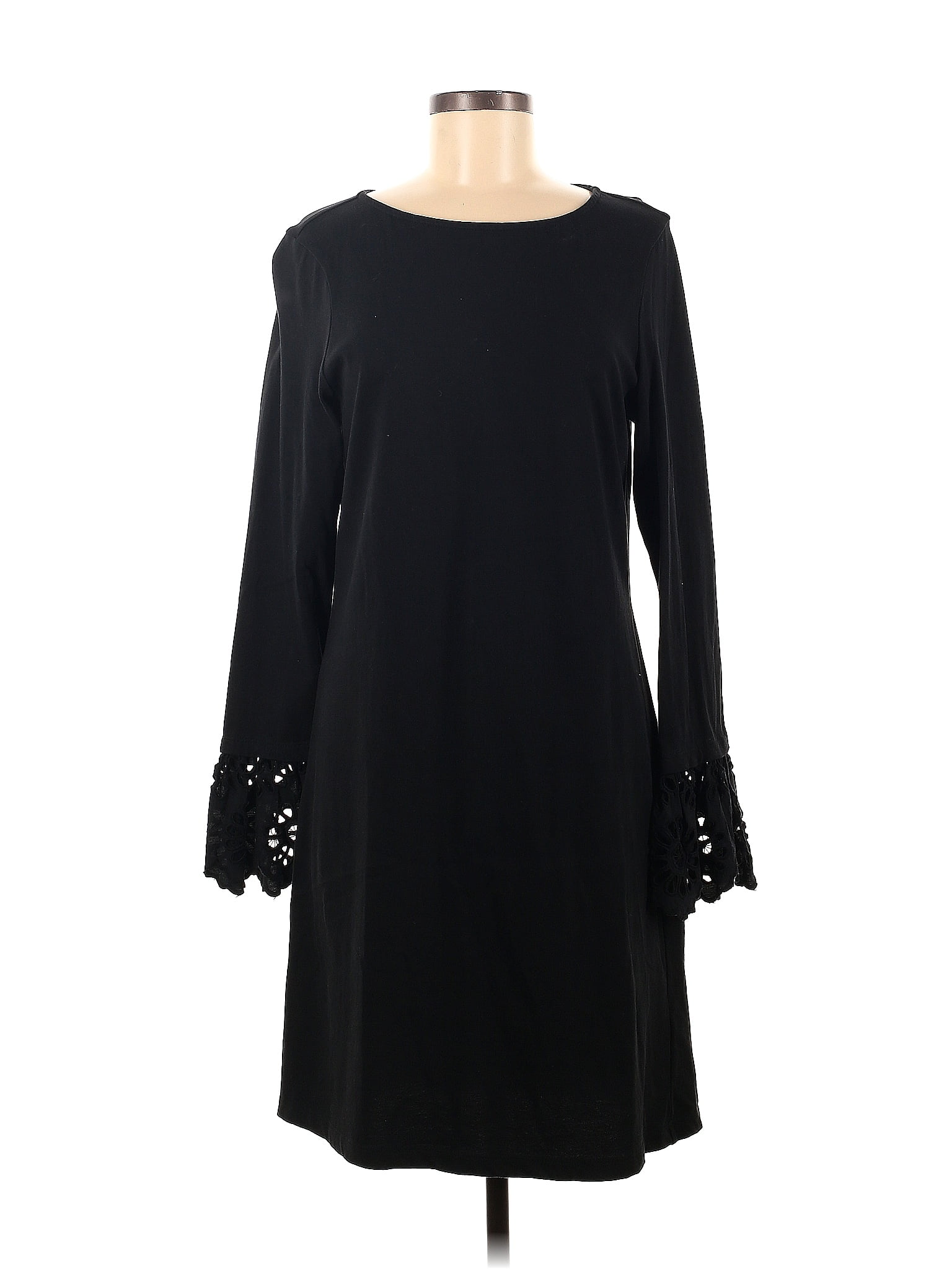 Beachlunchlounge 100 Cotton Solid Black Casual Dress Size M 68 Off
