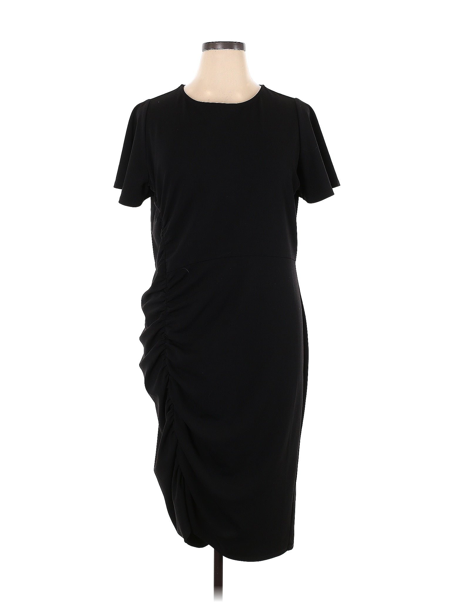 Rachel Rachel Roy Solid Black Casual Dress Size 1x Plus 73 Off