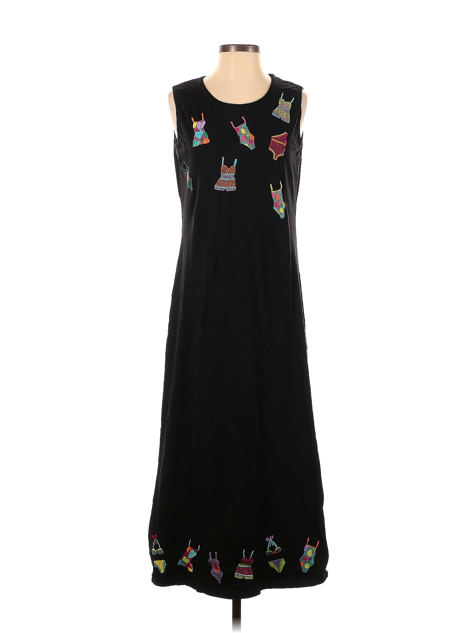 Michael Simon 100% Cotton Solid Black Casual Dress Size S - 76% off ...