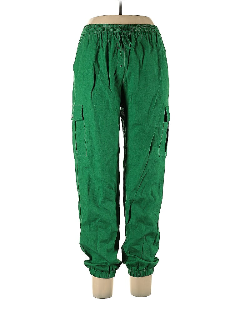 Love Tree Solid Green Linen Pants Size L - 50% off | ThredUp