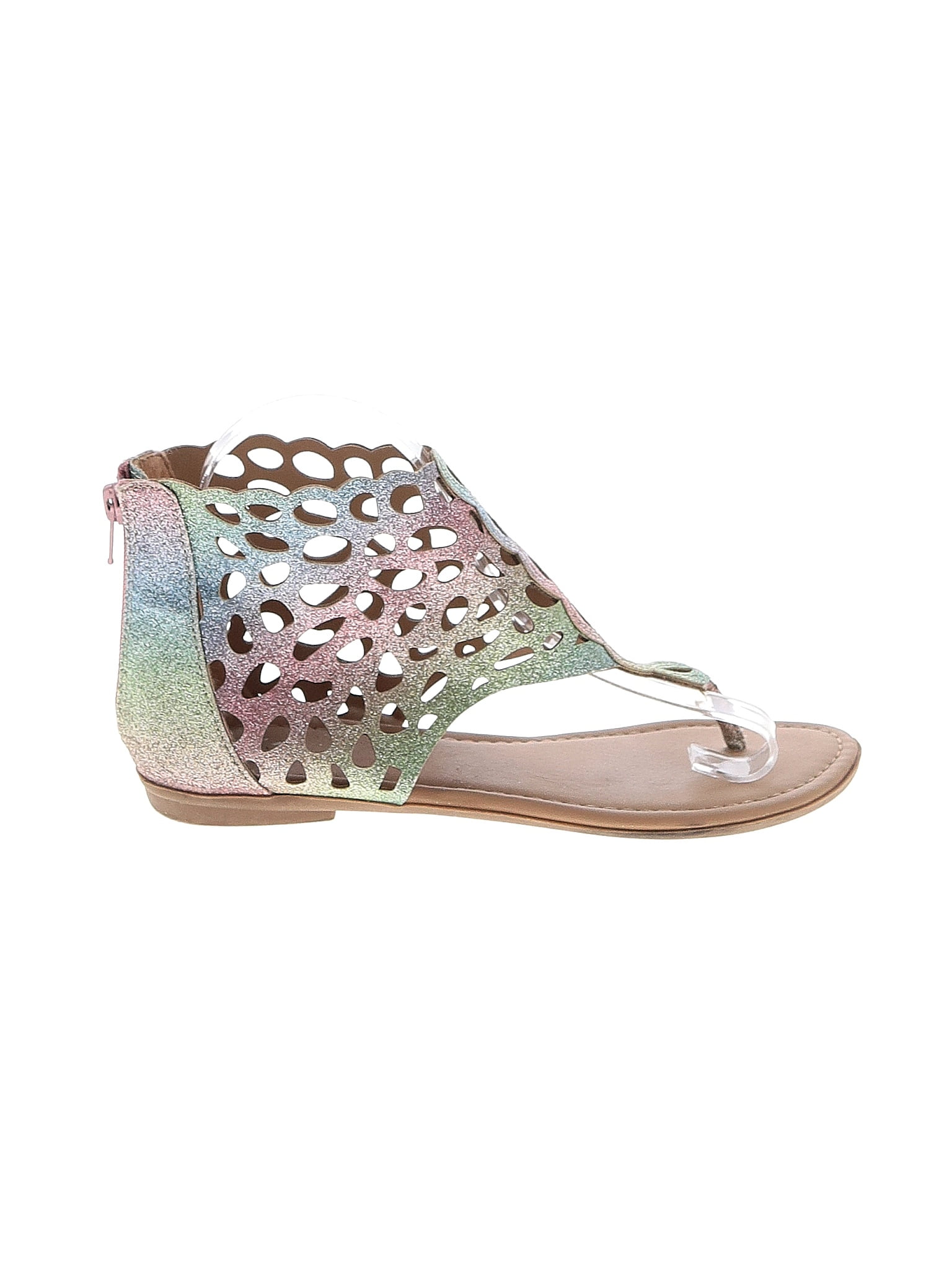 Justice Silver Sandals Size 6 - 48% off | ThredUp