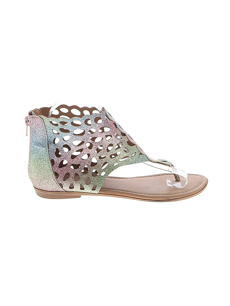 Justice Silver Sandals Size 6 - 48% off | ThredUp