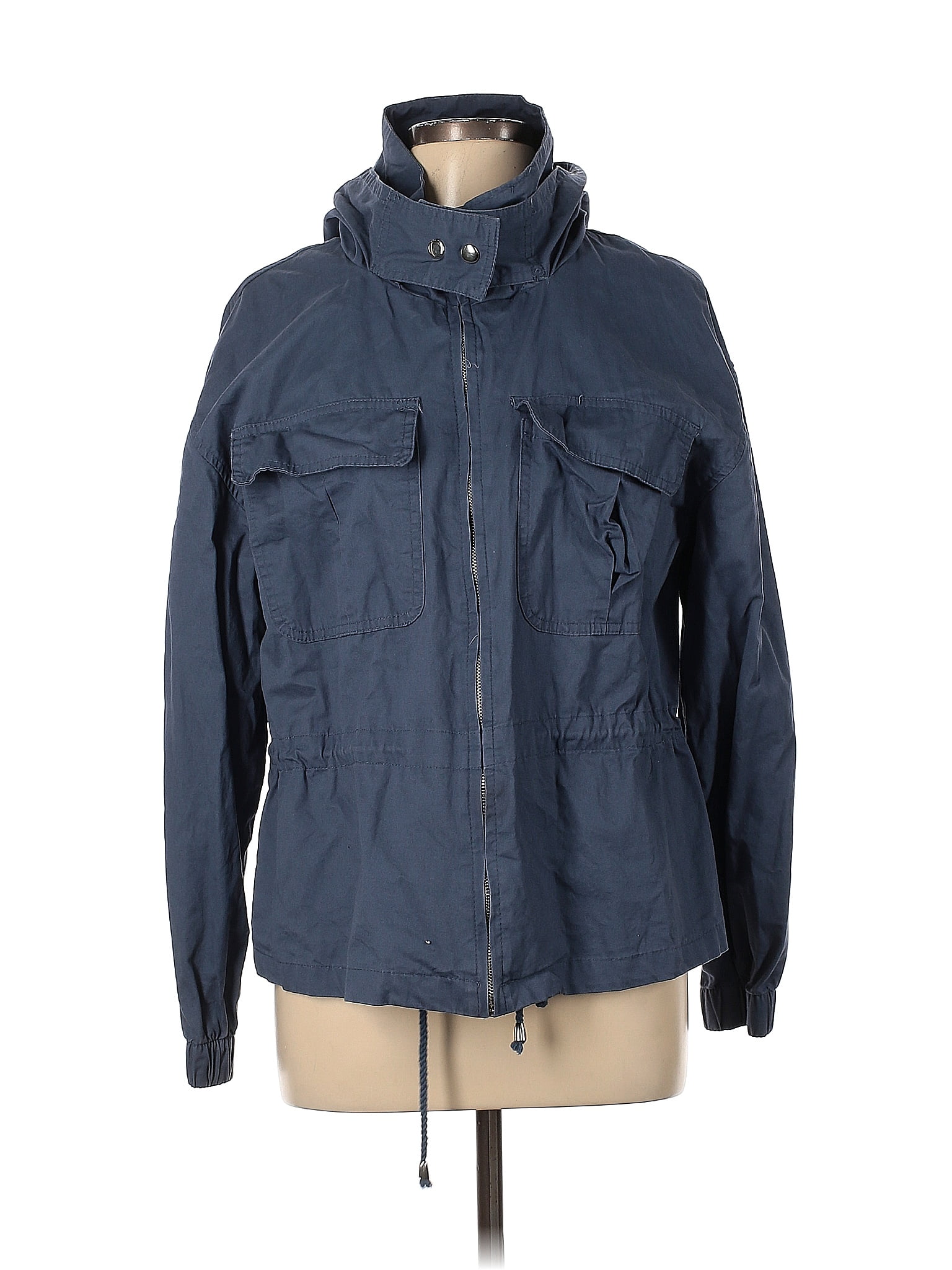 Soho JEANS NEW YORK & COMPANY 100% Cotton Solid Navy Blue Jacket Size L - 69% off | ThredUp