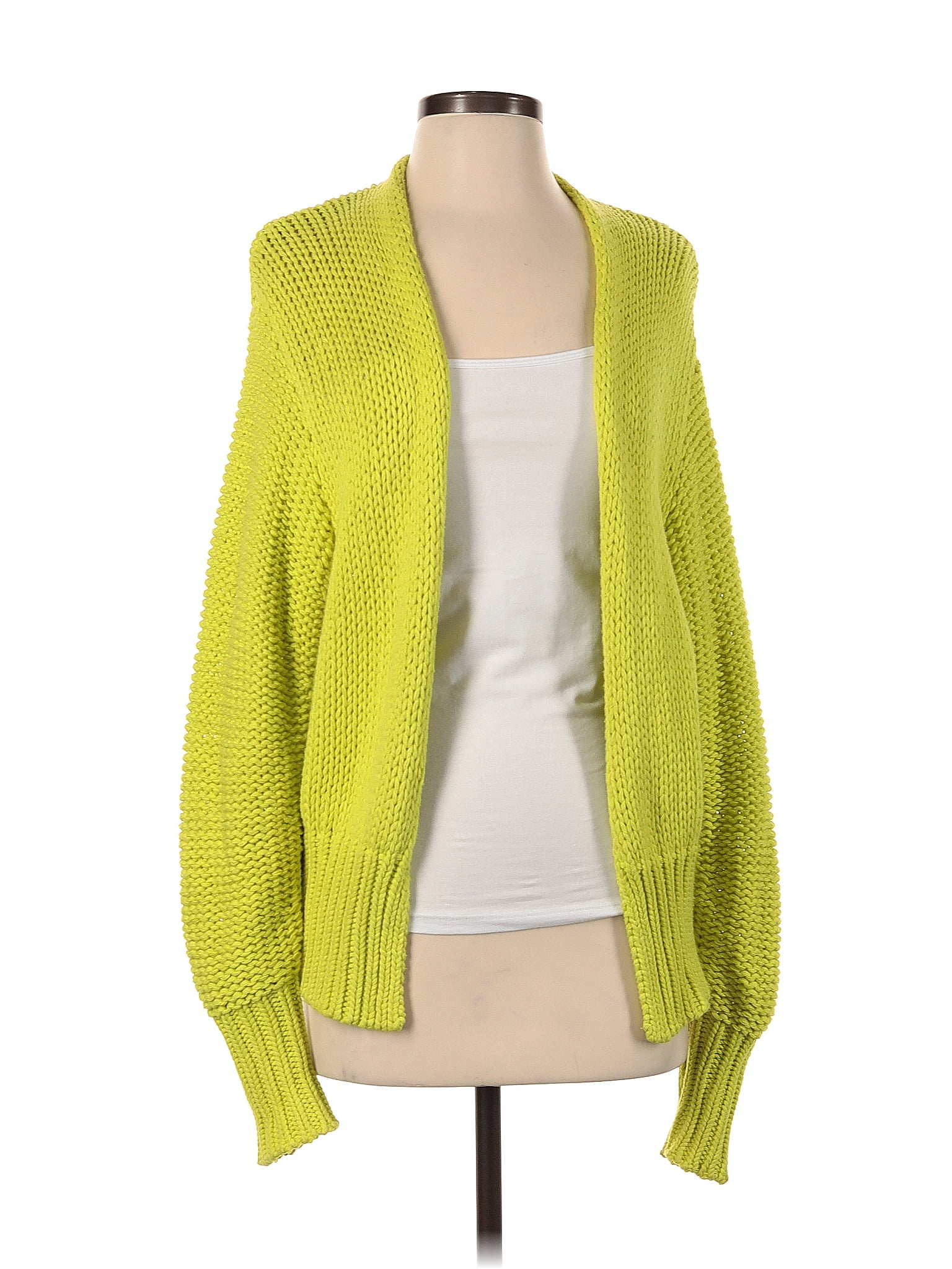 Mustard Seed Color Block Solid Green Yellow Cardigan Size S - 58% off ...