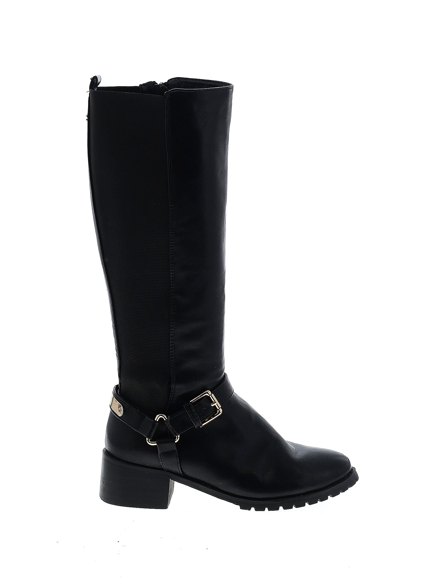 Pink Key Solid Black Boots Size 7 1/2 - 57% off | ThredUp
