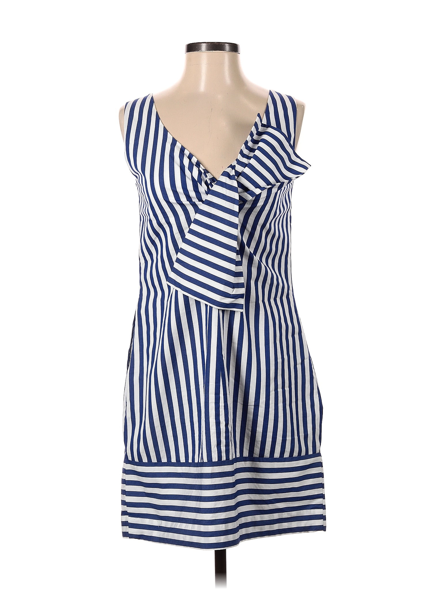 Vineyard Vines 100 Cotton Stripes Multi Color Blue Casual Dress Size