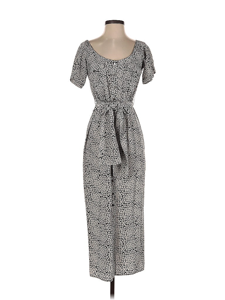 Vena Cava 100% Silk Multi Color Gray Casual Dress Size 2 - 78% off ...