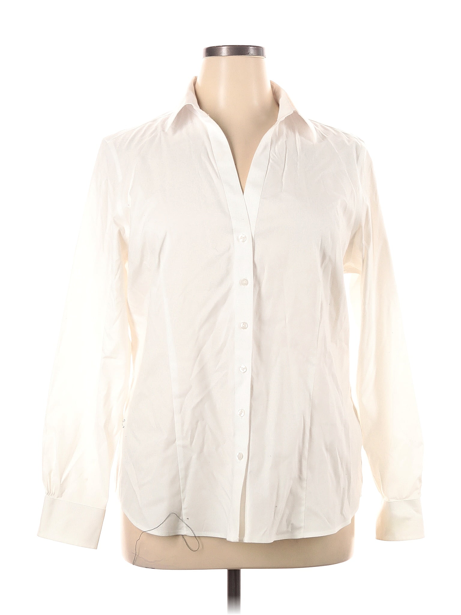 Brooks Brothers White Ivory Long Sleeve Button Down Shirt Size 16 80